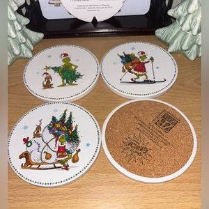 The Grinch | Holiday | The Grinch Who Stole Christmas Set Of 4 Round ...